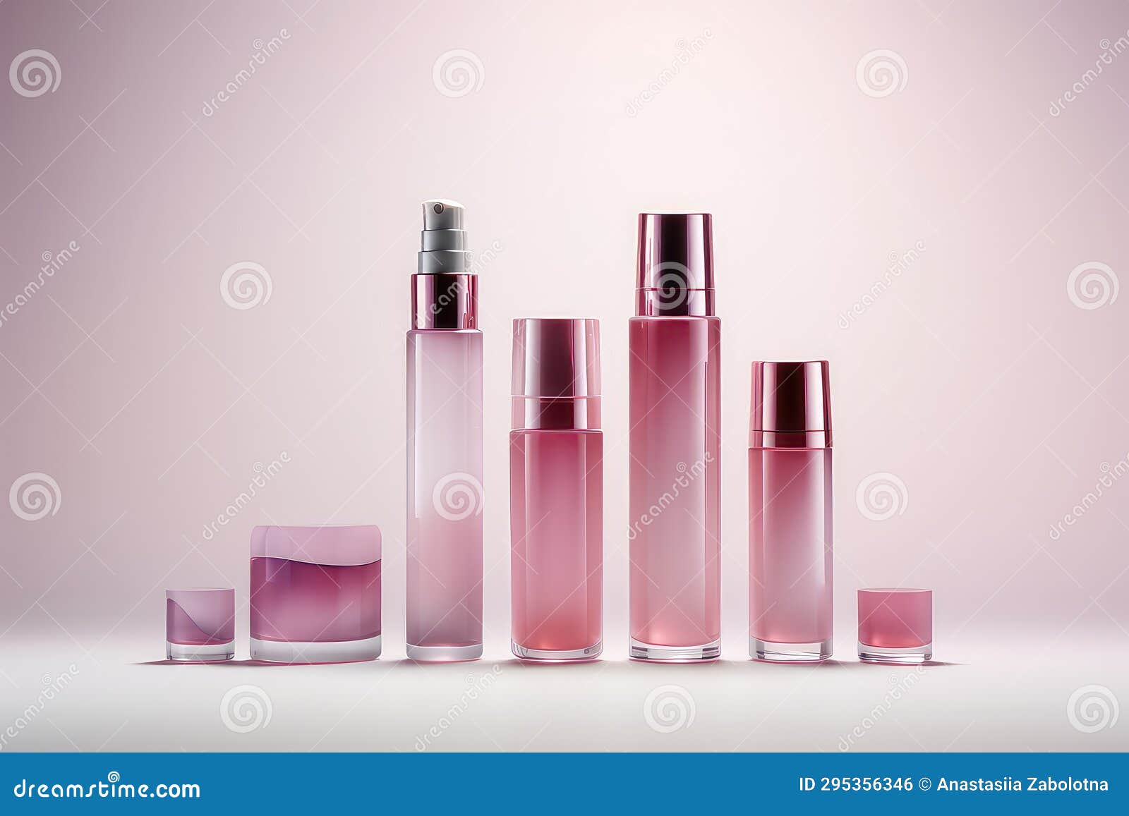 Soft Pink Cosmetics Packaging Stands Out on Gradient Background Stock ...
