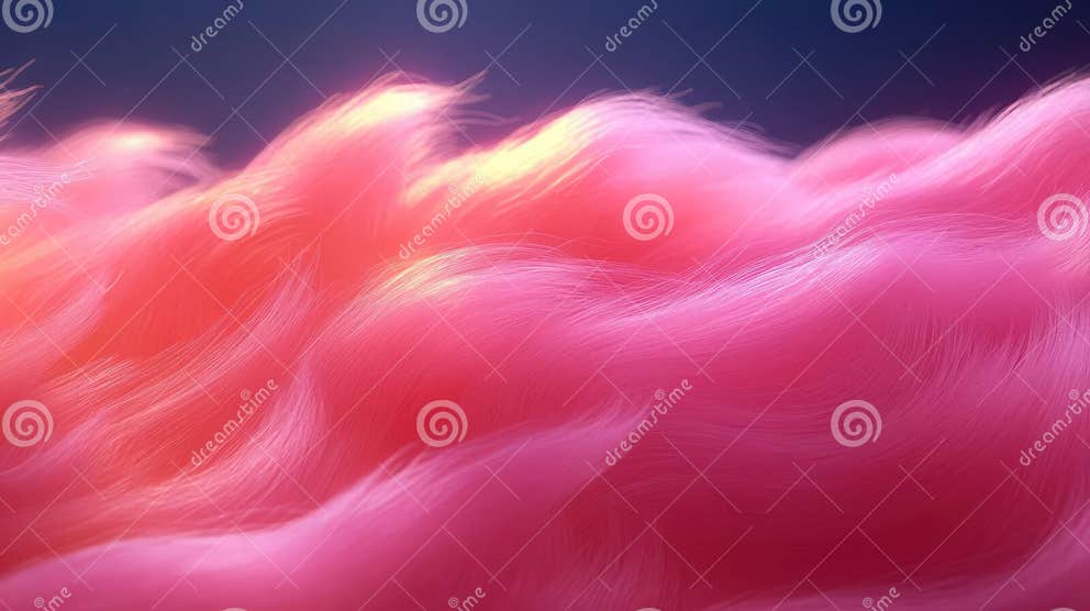 A Soft, Pink, Fluffy Texture Resembling Waves or Clouds Stock ...