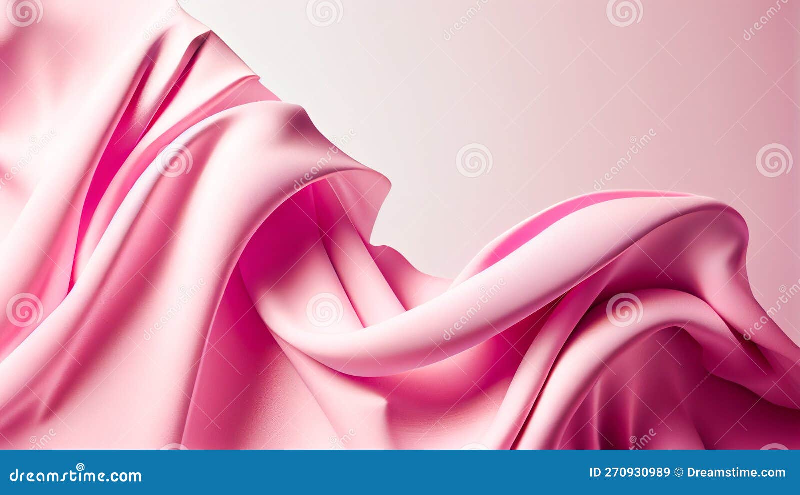 Pink Folded Satin Fabric Background. Realistic Stock Illustration ...