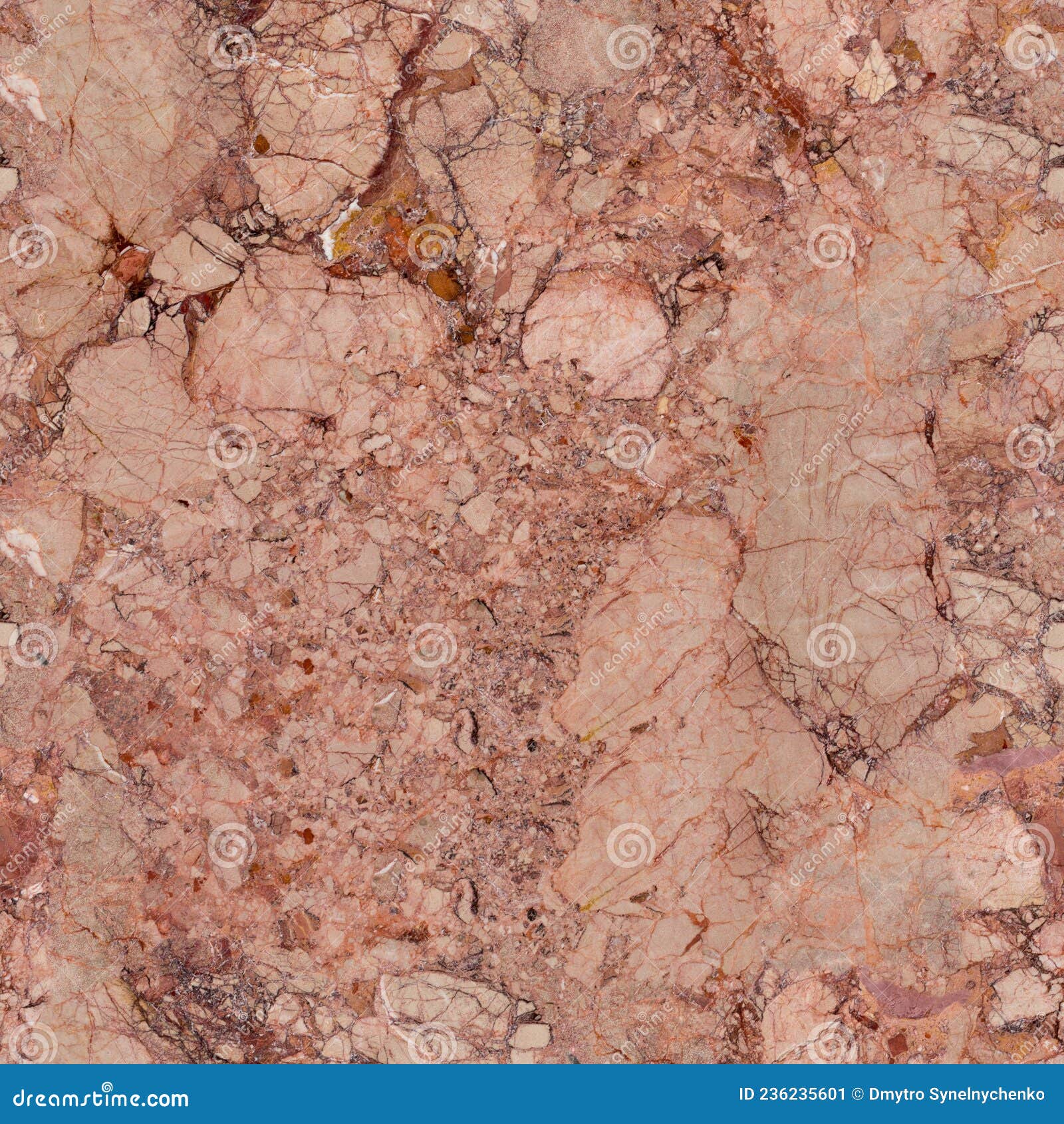 Soft Pink Marble Texture with Contrast Cracks. Seamless Square ...