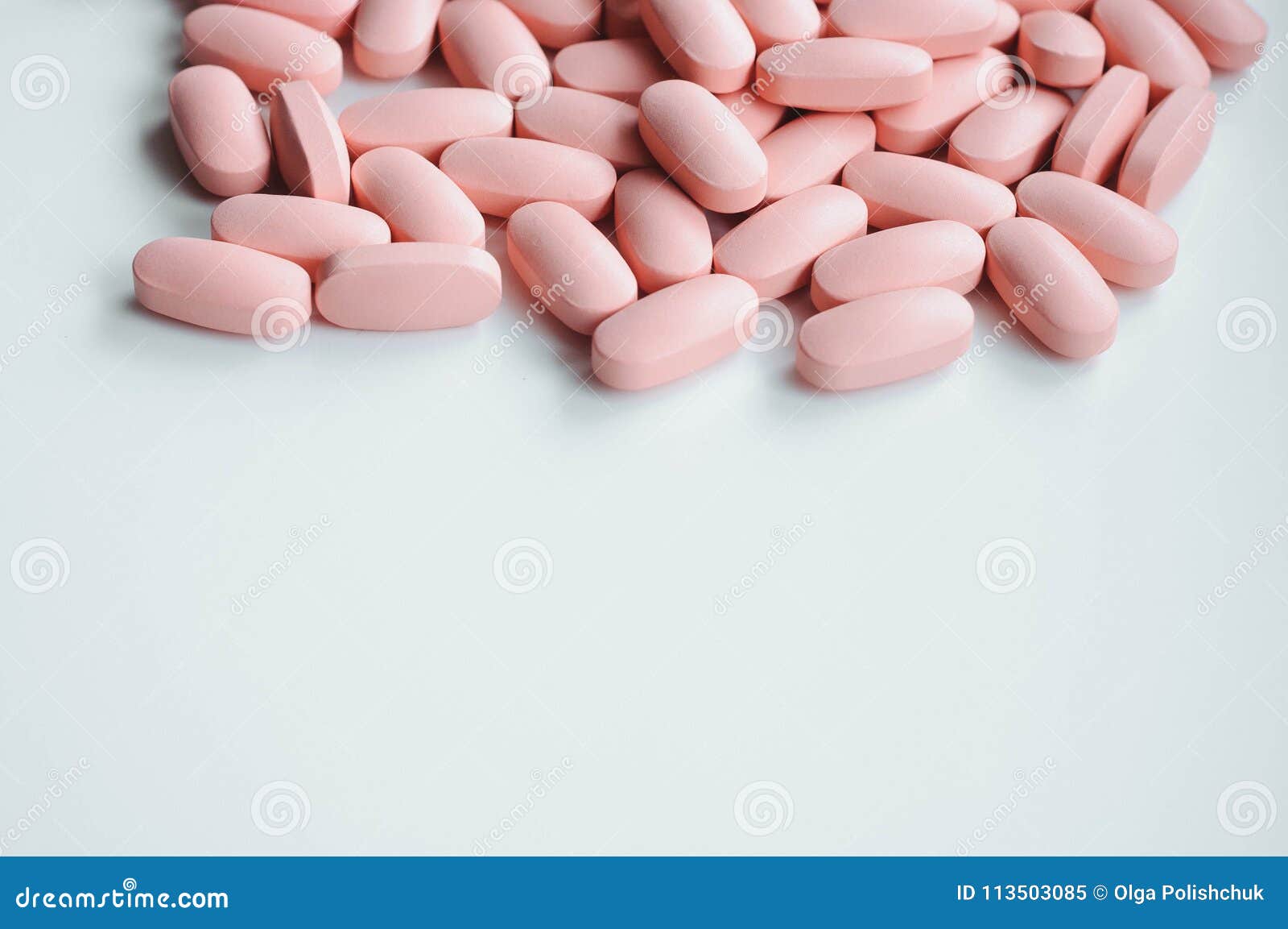 Soft Pink Medical Pills Background Stock Image - Image of closeup ...