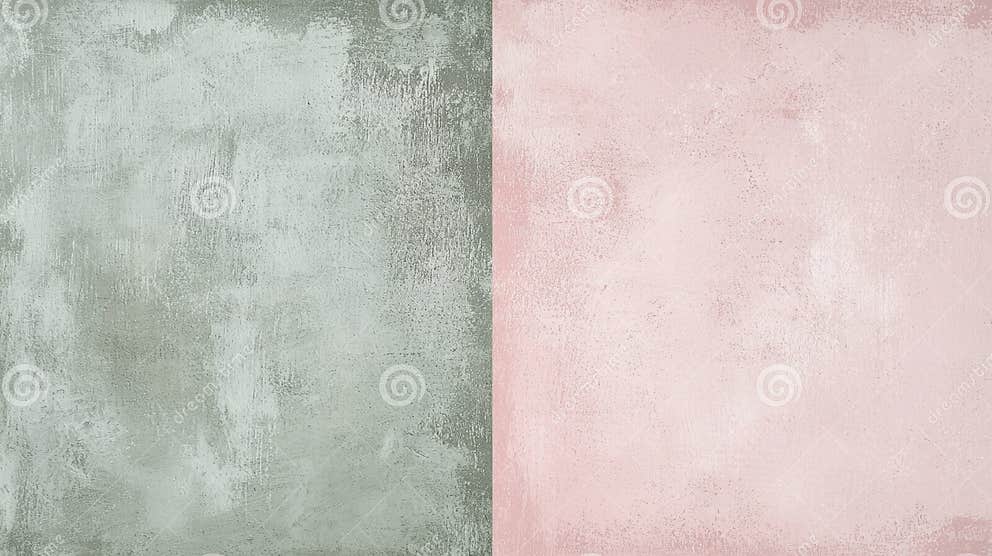 Soft Pink and Muted Green Painted Textures Create a Visually Appealing ...