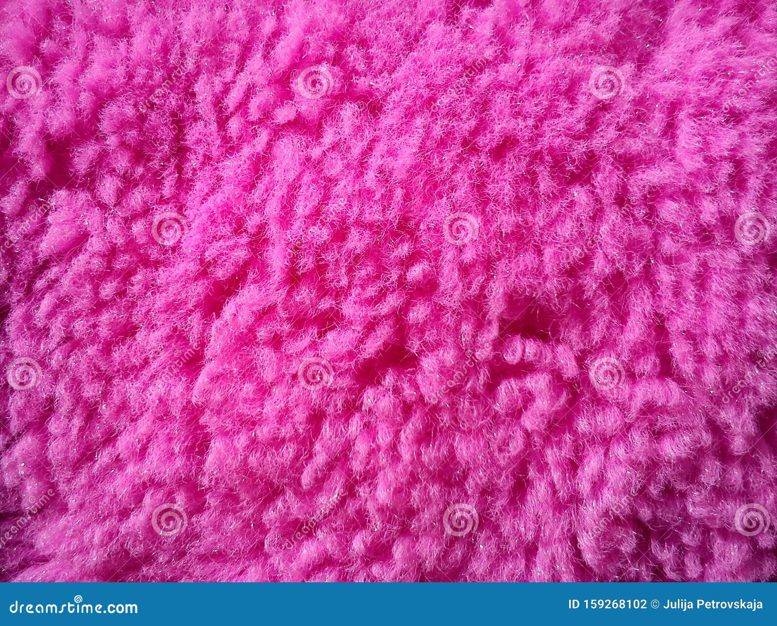 Soft Pink Plush Material for Baby Toy, Wool with Spools Stock Photo ...