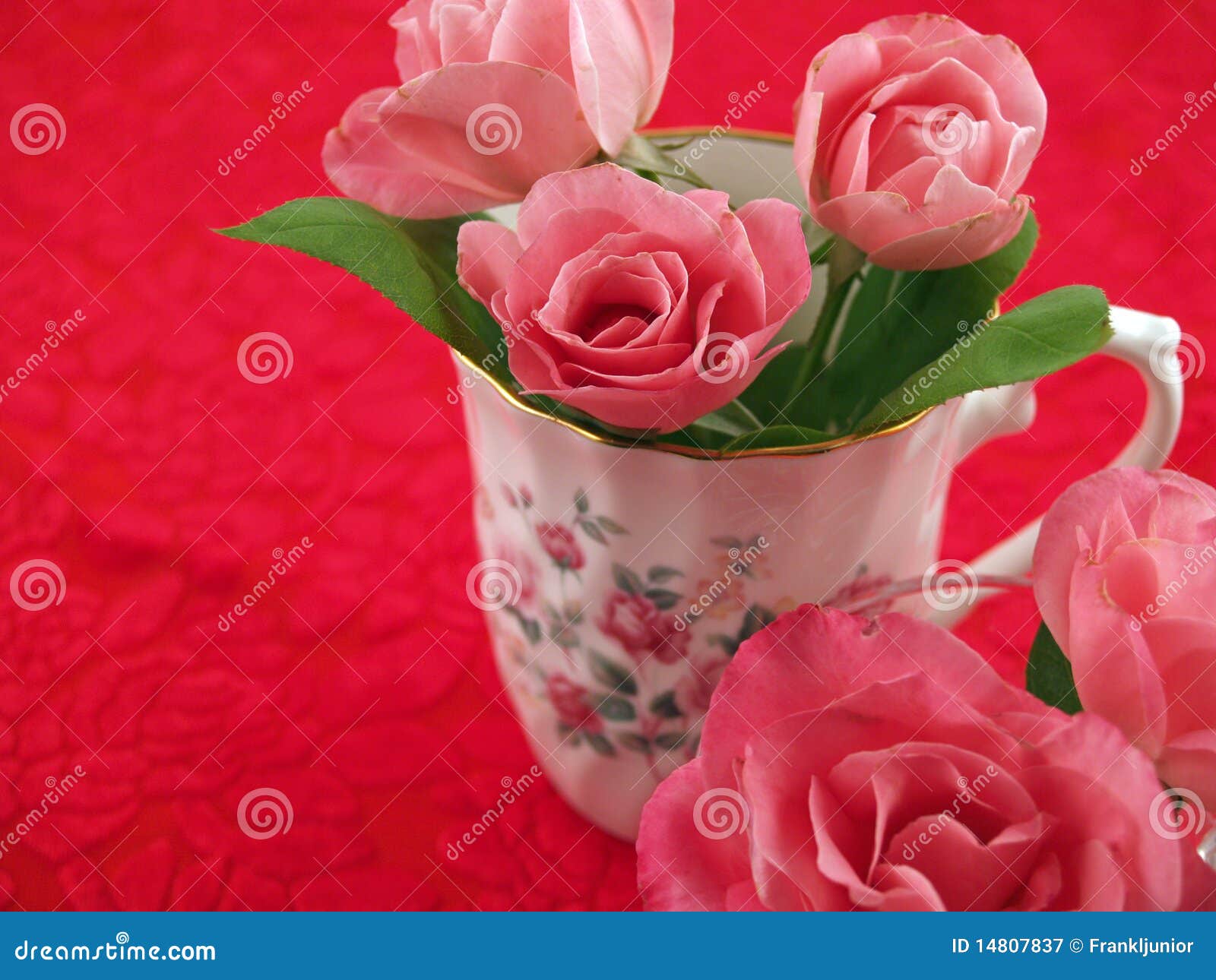 Soft Pink Roses Arranged in a Romantic Scene Stock Image - Image of ...