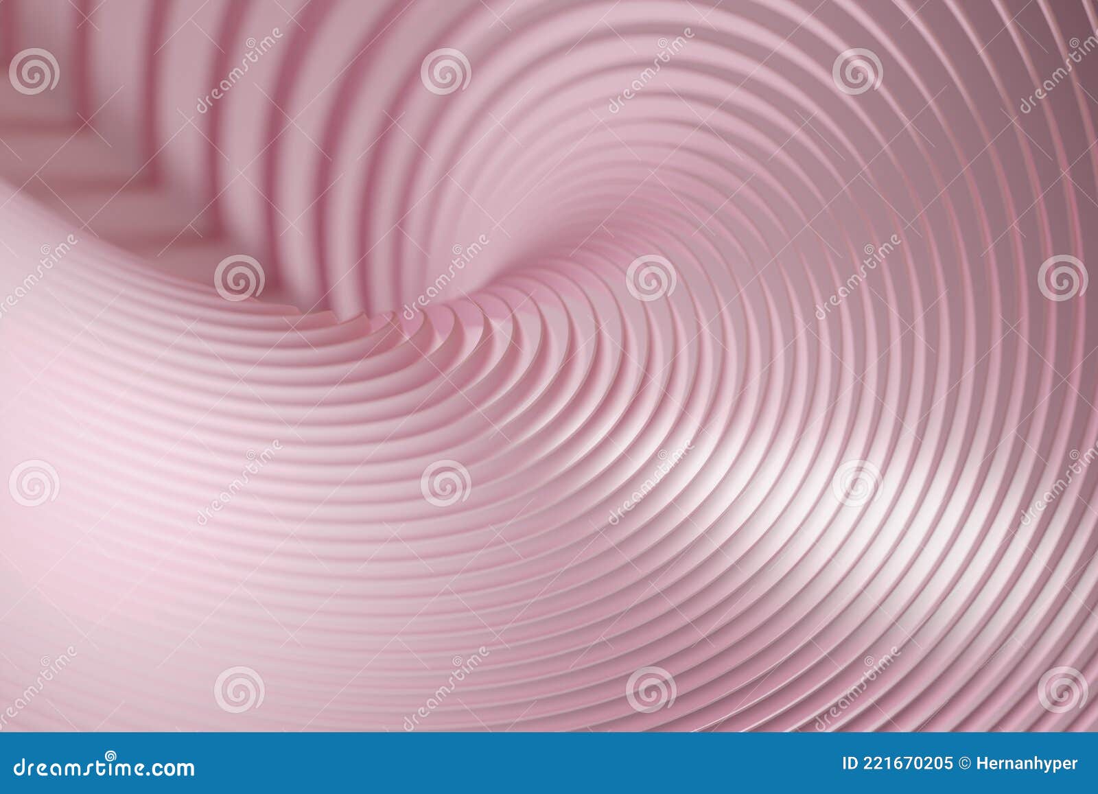 Soft Pink Swirling Shapes, Background. Digital 3D Rendering Stock ...