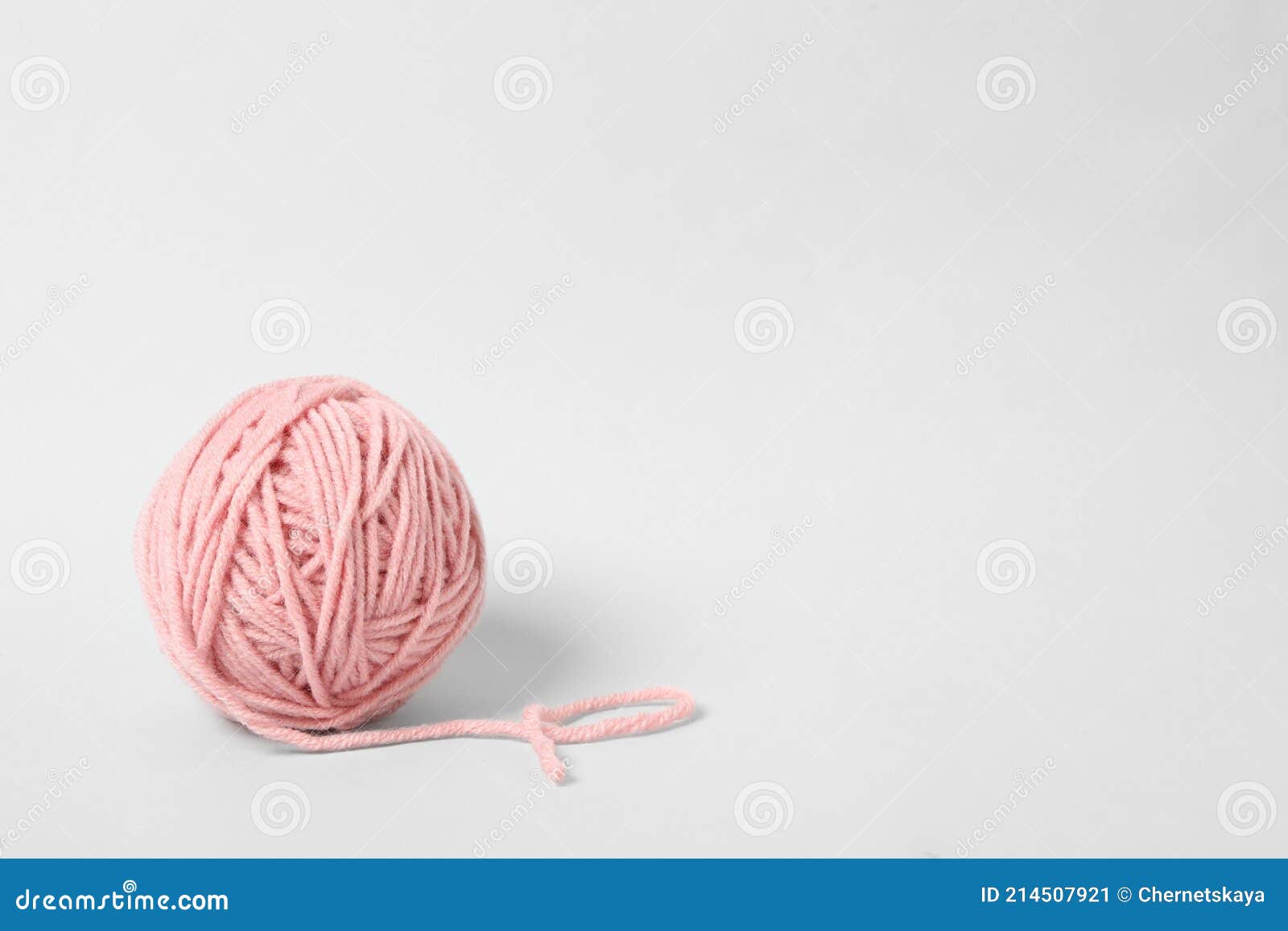 Soft Pink Woolen Yarn on White Background Stock Image - Image of ball ...