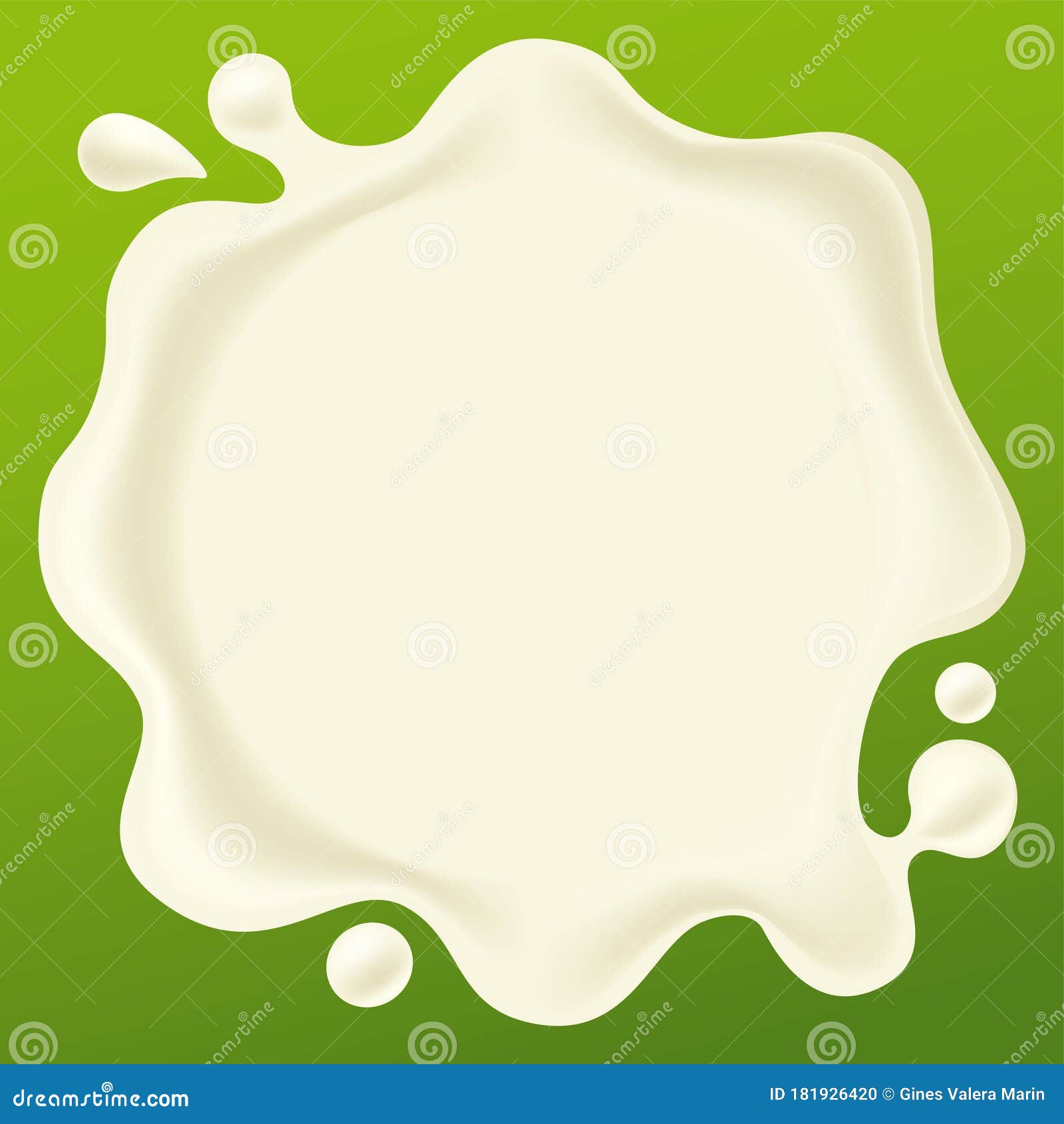 Milk Drop Splashing And Making Ripple. White Creamy Liquid. Isolated ...