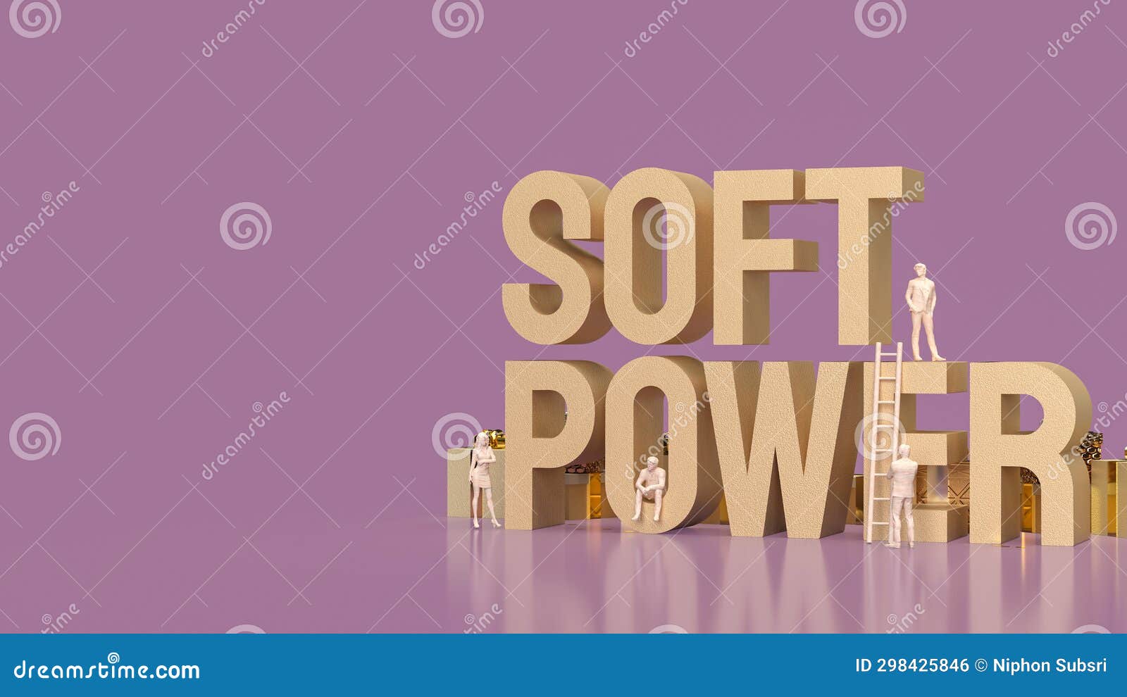 The Soft Power Text for Ntity To Influence Others Concept 3d Rendering ...