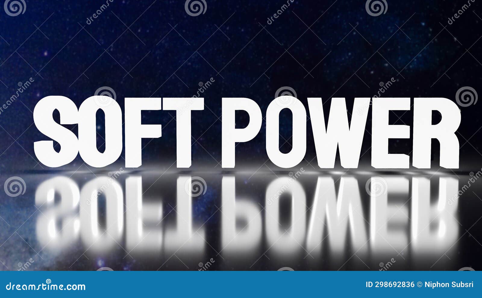 The Soft Power Text for Ntity To Influence Others Concept 3d Rendering ...