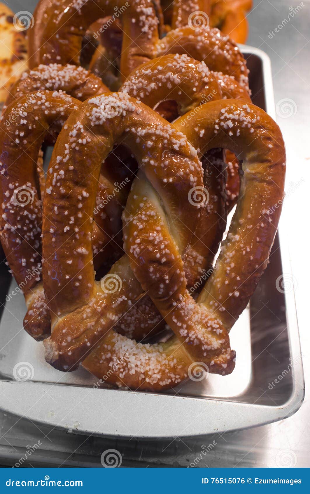 Soft Pretzel Display stock photo. Image of pretzels, summer - 76515076