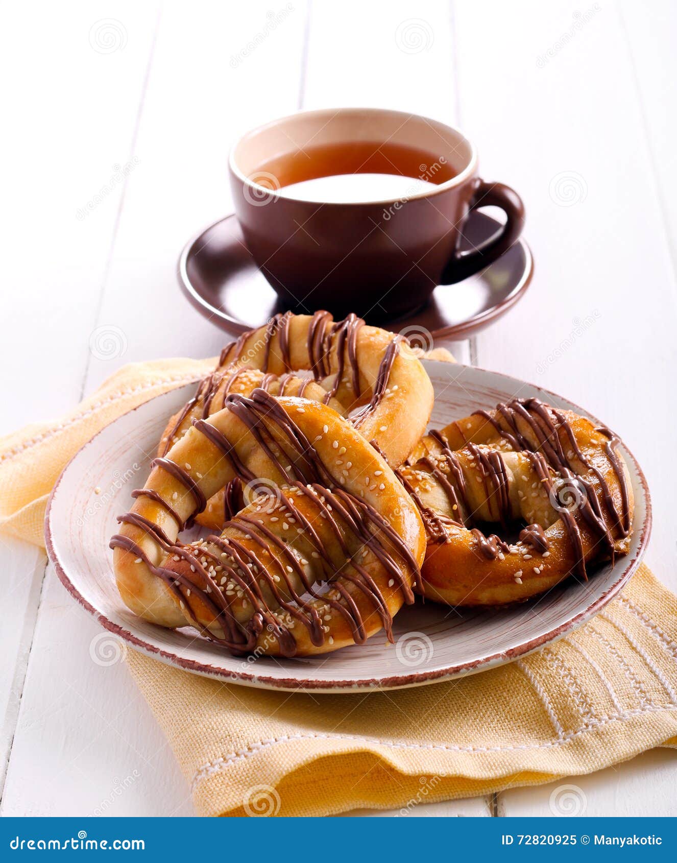Soft Pretzels with Sesame Seeds Stock Image - Image of pretzels ...