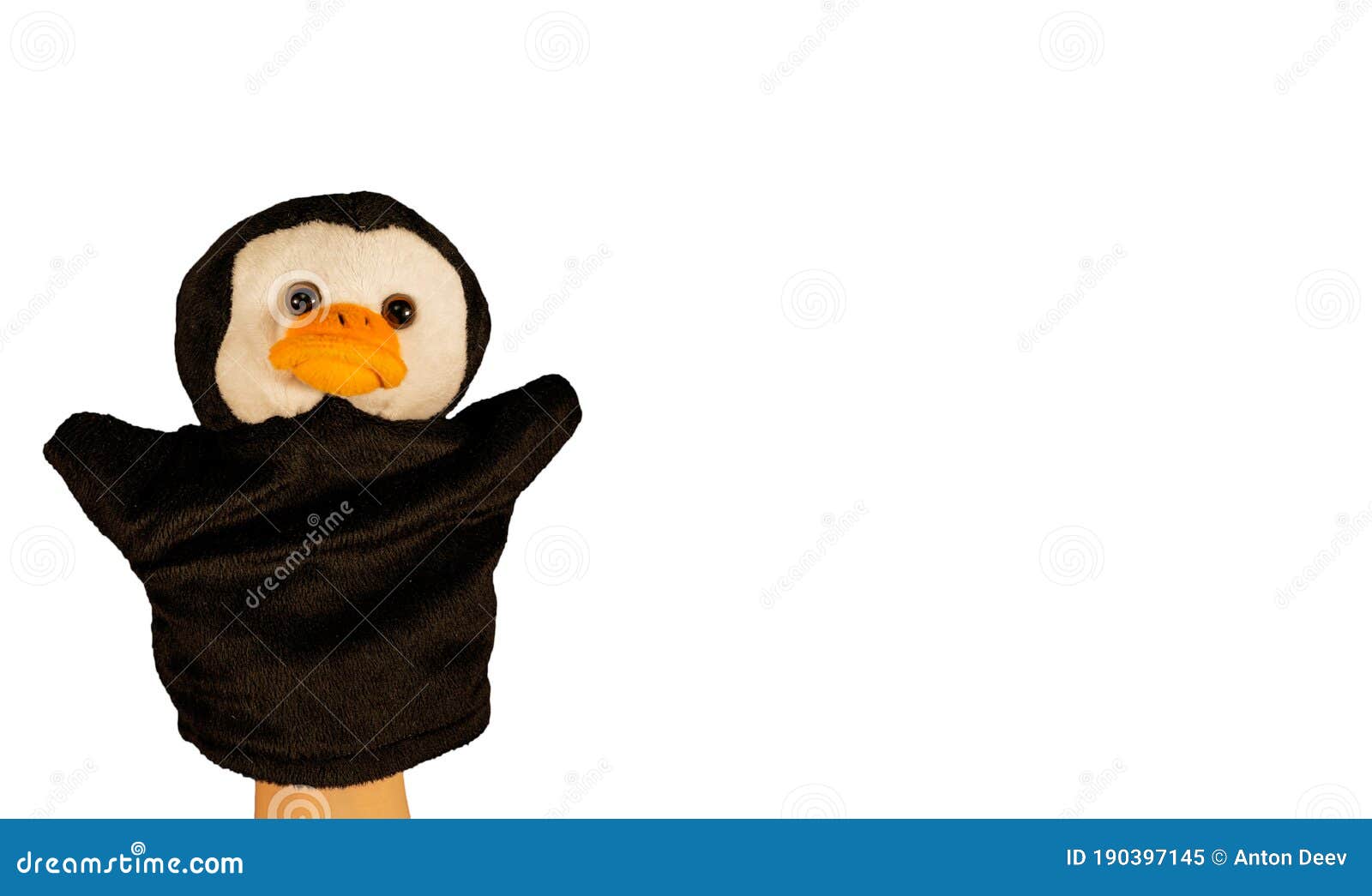 Soft Puppet Toy on Isolated White Background. Close Up of Puppet ...