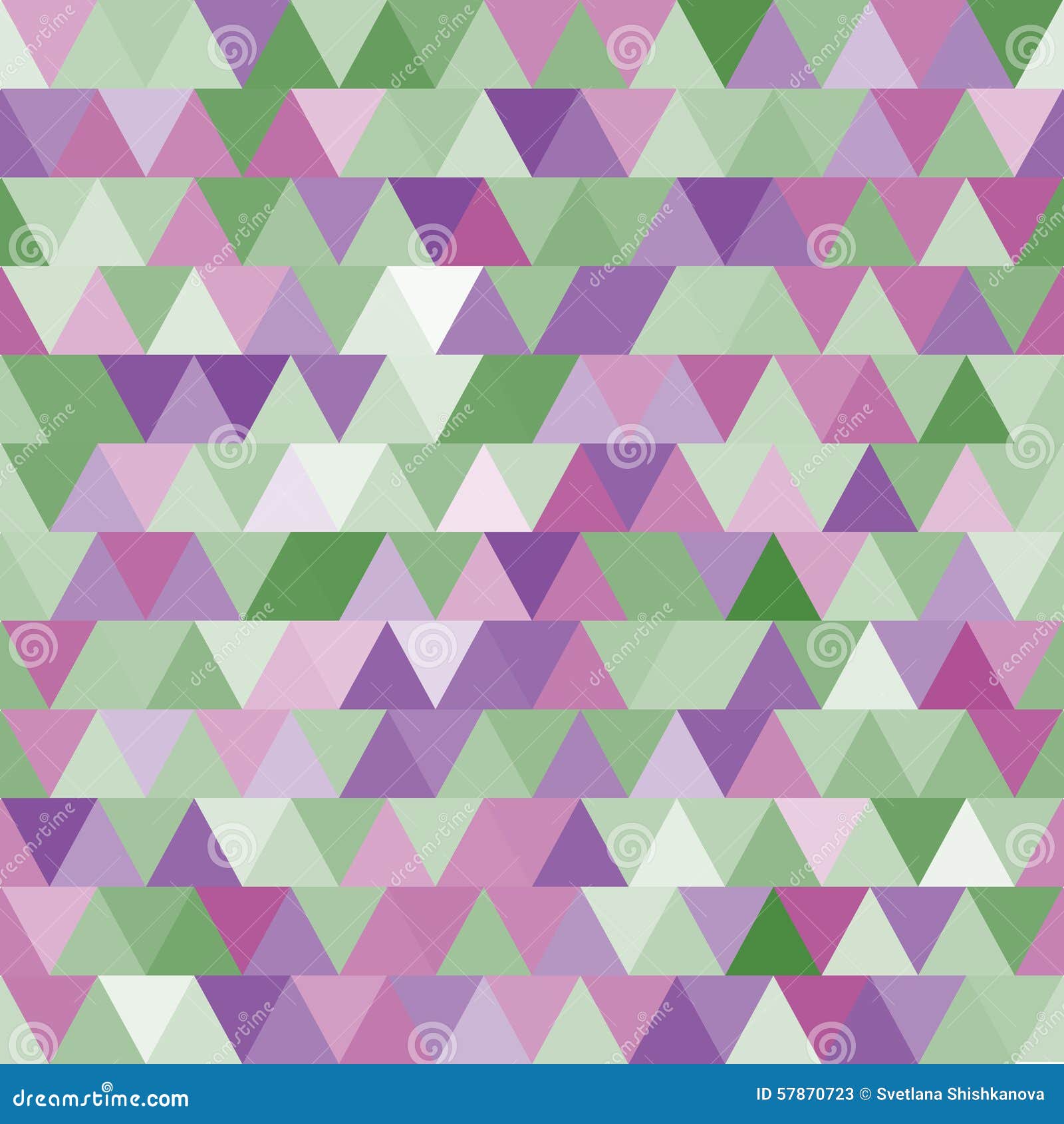Soft Purple and Green Vector Seamless Pattern with Triangles. Abstract ...