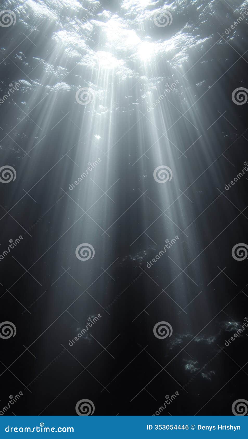 Soft Rays of Light Illuminate the Underwater World at Dawn Stock ...