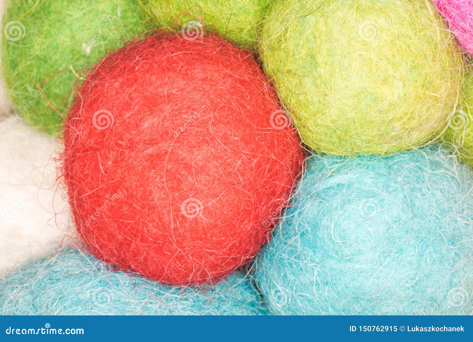Soft Real Fur Fluffy Ball Pompon Balls Stock Image - Image of balls ...