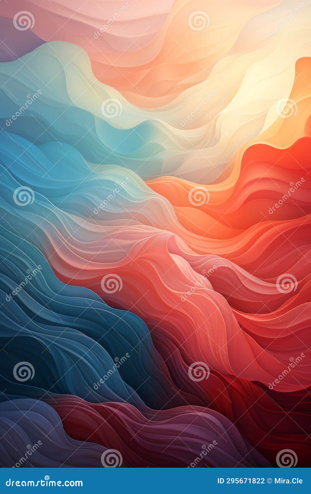 Soft Red and Blue Gradient Backdrop, Created with Generative AI Stock ...