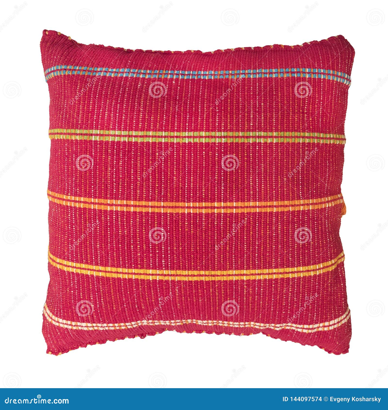Soft red pillow stock photo. Image of cushion, comfortable - 144097574