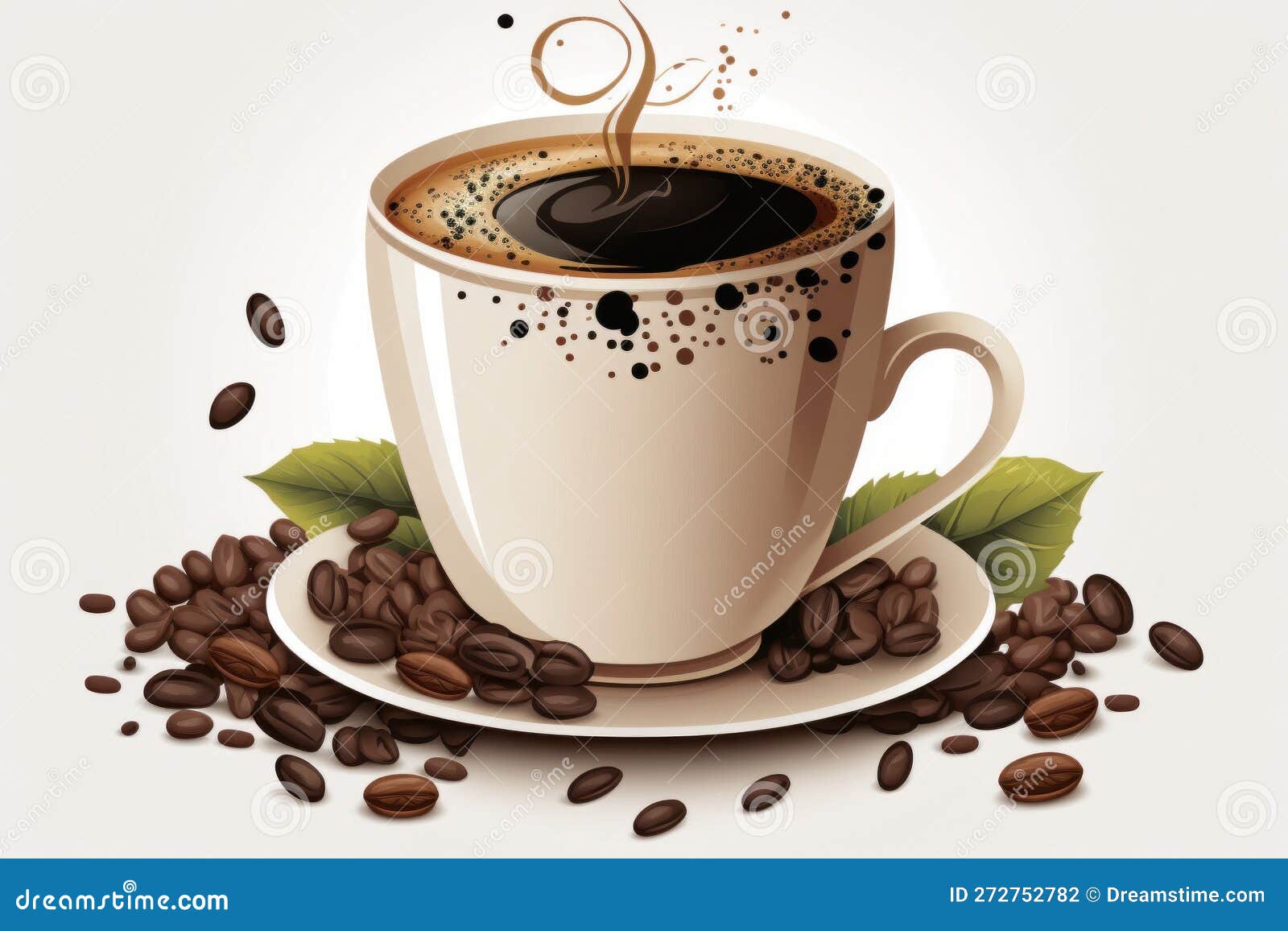 Soft Reflection Coffee Cup Vector. Generative Ai Stock Illustration ...