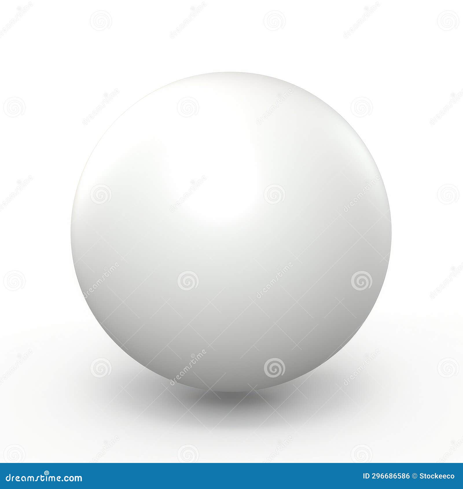Soft Rendered White Sphere on Isolated Background Stock Illustration ...