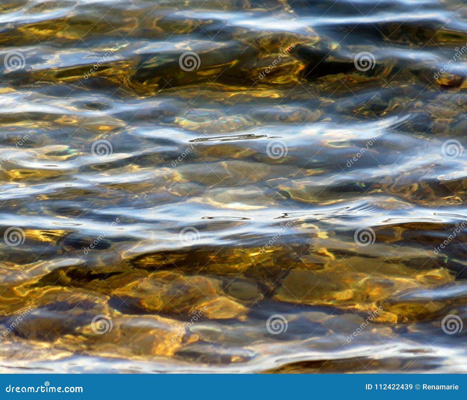 Soft Ripples on Surface of Clear Lake Waters Stock Image - Image of ...