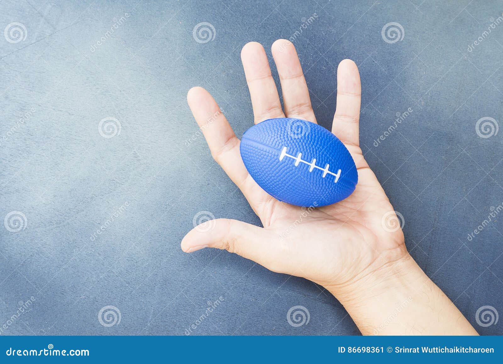 Soft Rugby Ball in Hand for Exerciser Stock Image - Image of sport ...