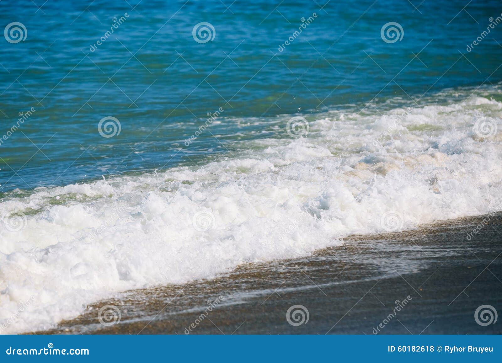 Soft Sea Ocean Waves Splash Background. White Foam. Stock Photo - Image ...