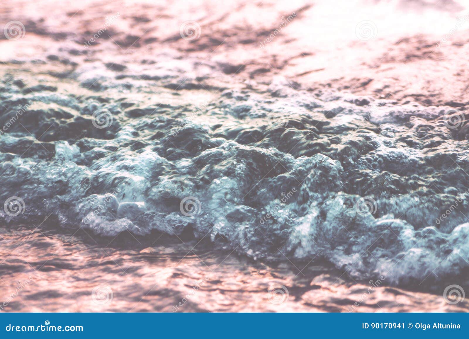 Soft Sea Swash Wave on a Beach Stock Image - Image of foam, water: 90170941