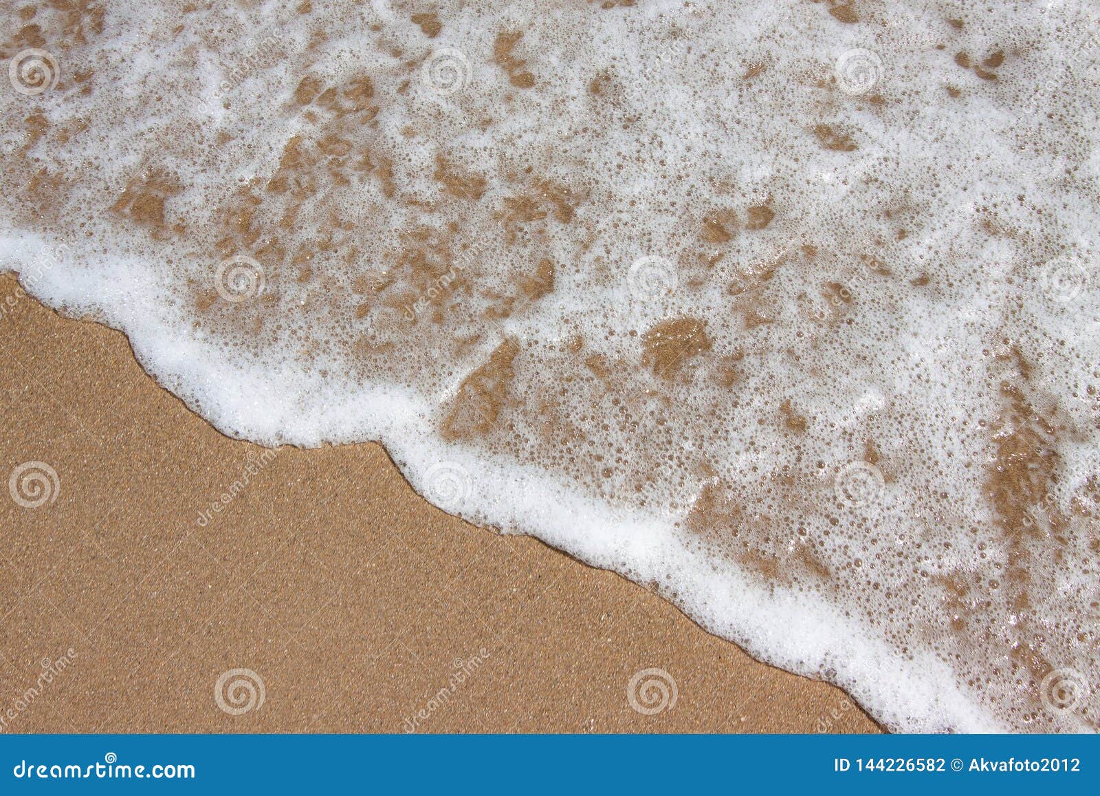 Soft Sea Wave on a Sandy Beach. Beautiful Background Texture. Empty ...
