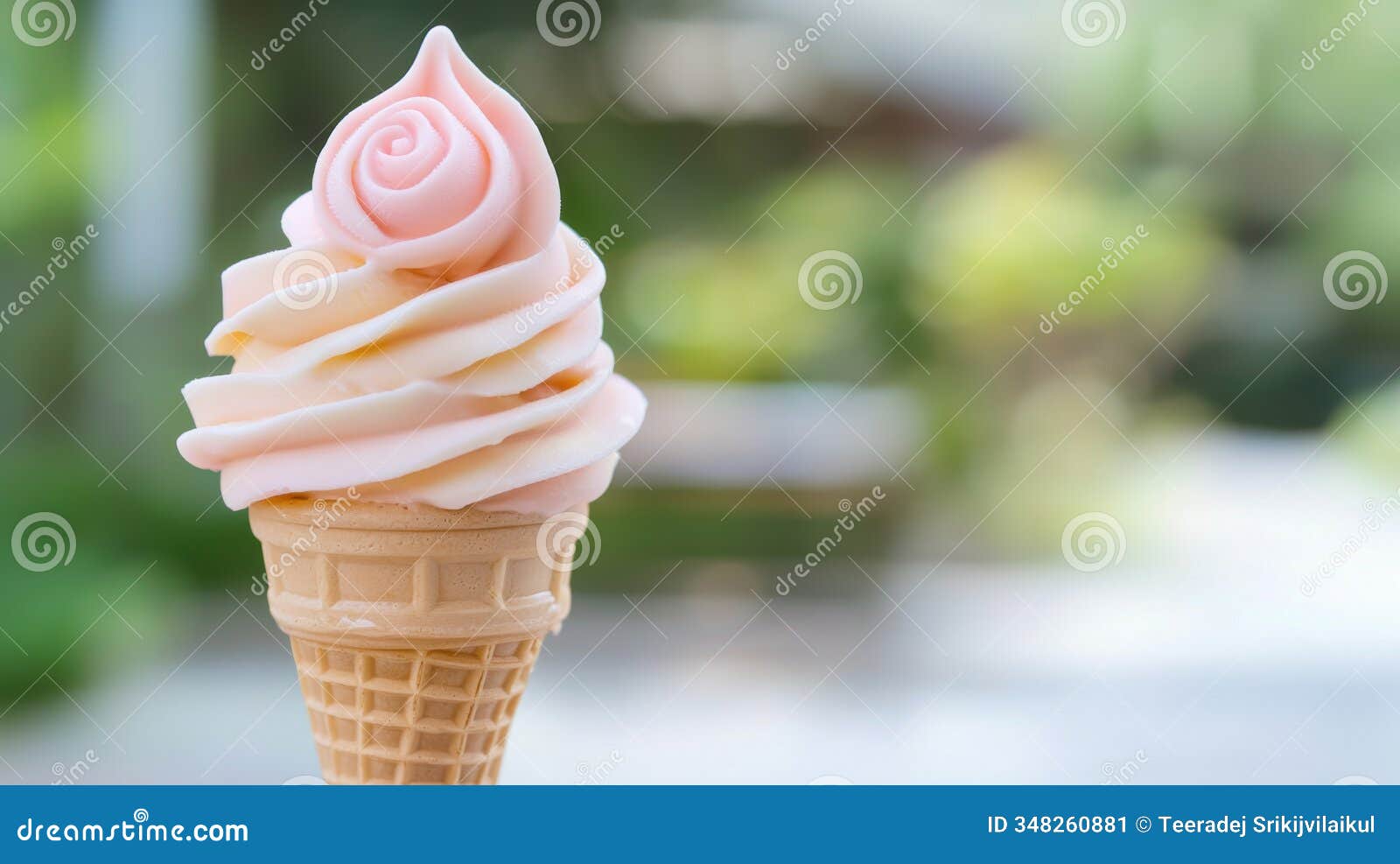 Rose Shaped Gelato Ice Cream Vector Illustration | CartoonDealer.com ...