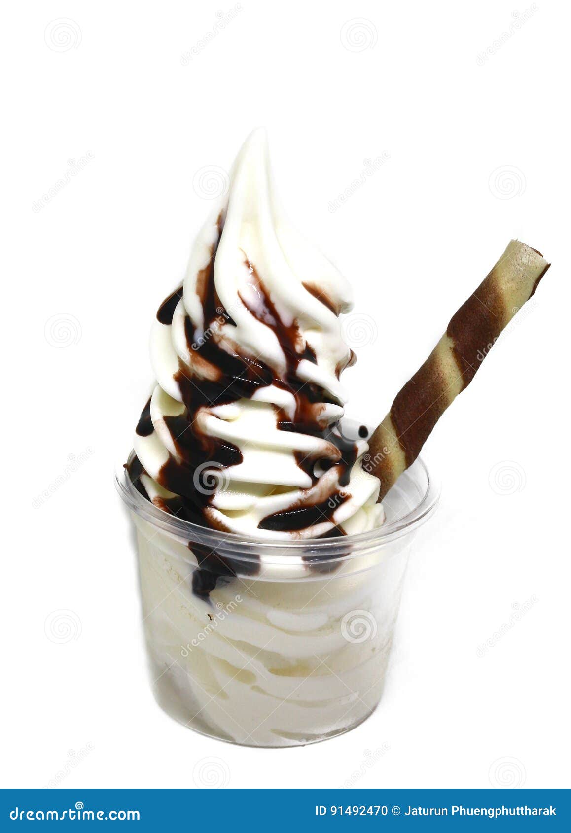 Soft Serve Ice Cream in a Cup with Topping Stock Photo - Image of ...