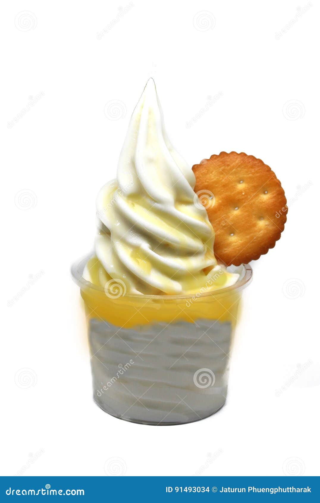 Soft Serve Ice Cream in a Cup with Topping Stock Photo - Image of fresh ...