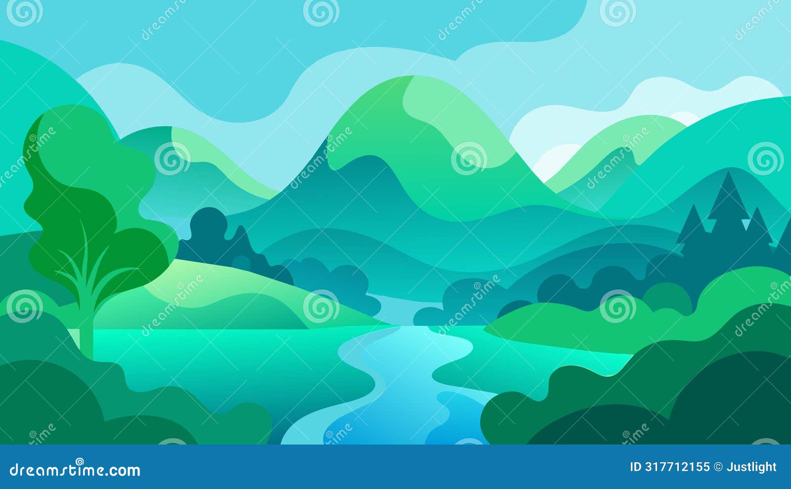 Soft Shades of Green and Blue Representing the Calmness and Stability ...