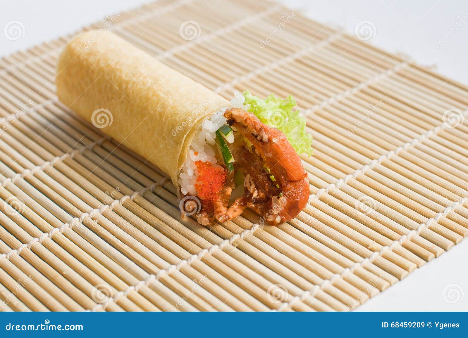 Soft Shell Crab Hand Roll Temaki Stock Image - Image of healthy, dinner ...