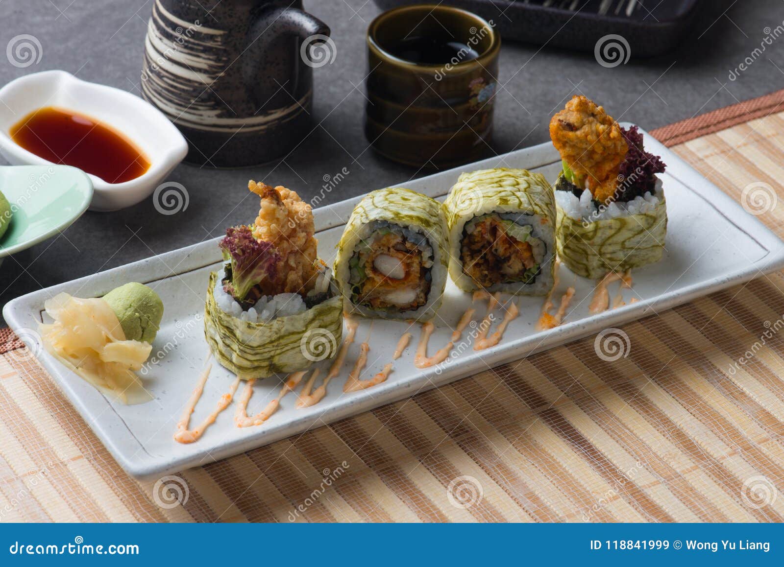 Soft shell crab roll sushi stock image. Image of roll - 118841999