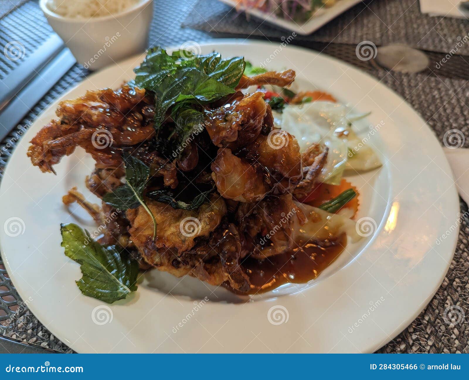 Soft Shell Crab Thai Noodles Stock Photo - Image of thai, shell: 284305466