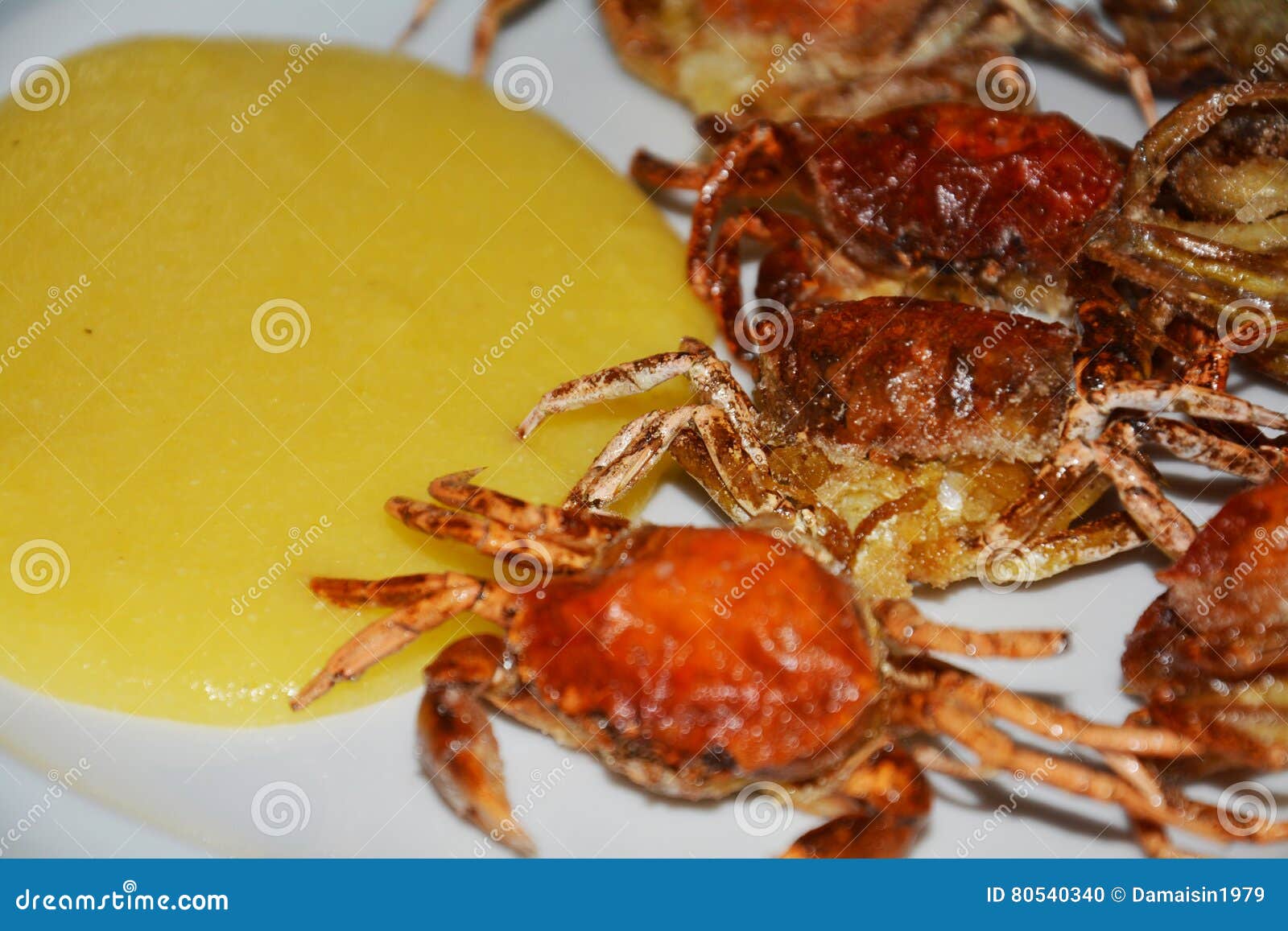 Soft Shell Crabs Cornmeal Mush Close Up Stock Photos - Free & Royalty ...