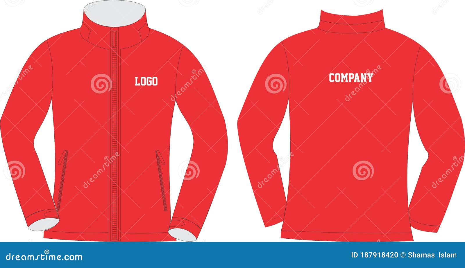 Soft Shell Jackets Custom Designs Template Mock Up Illustrations ...