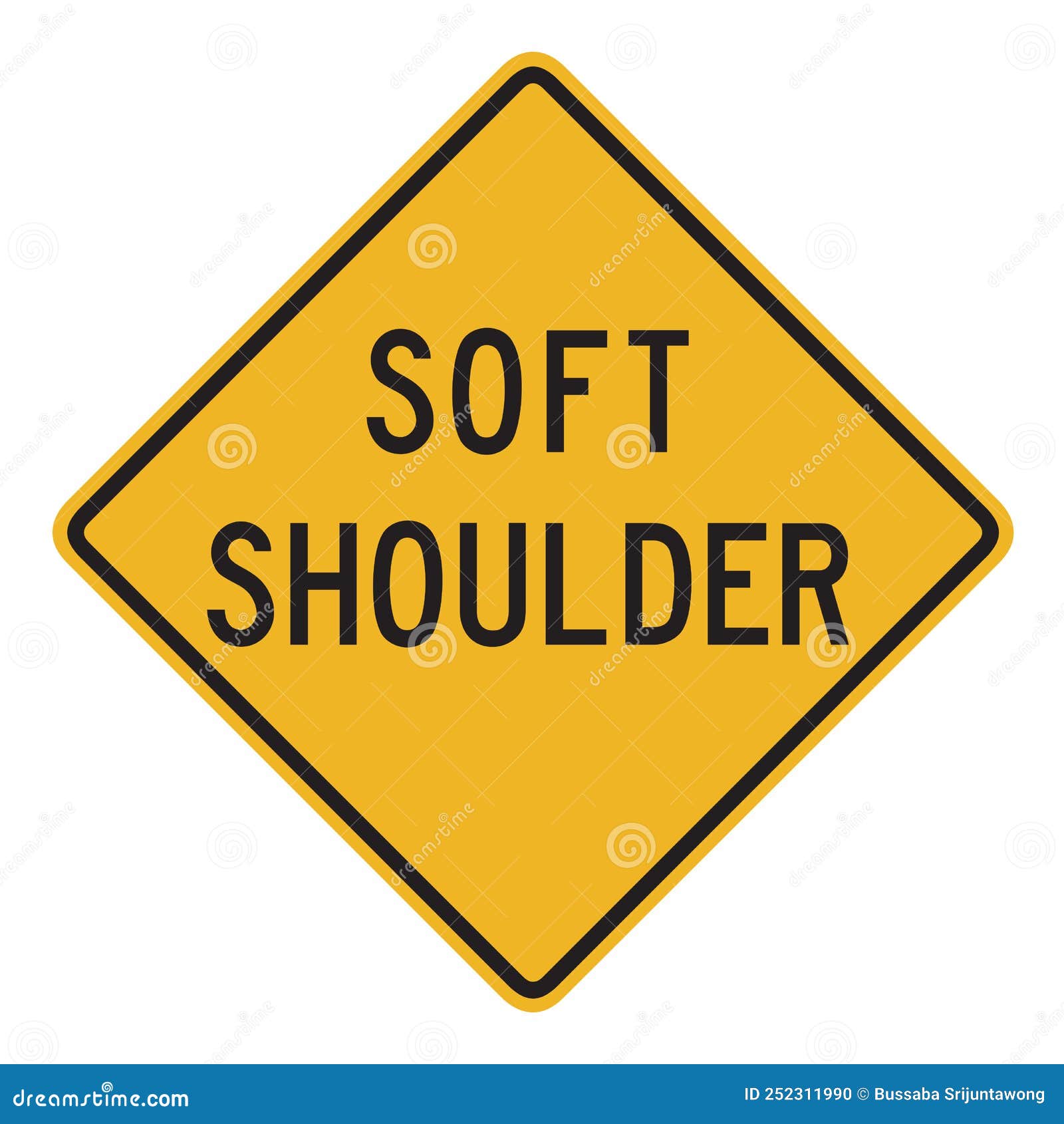 Soft Shoulder Road Danger Car Icon, Traffic Street Caution Sign ...