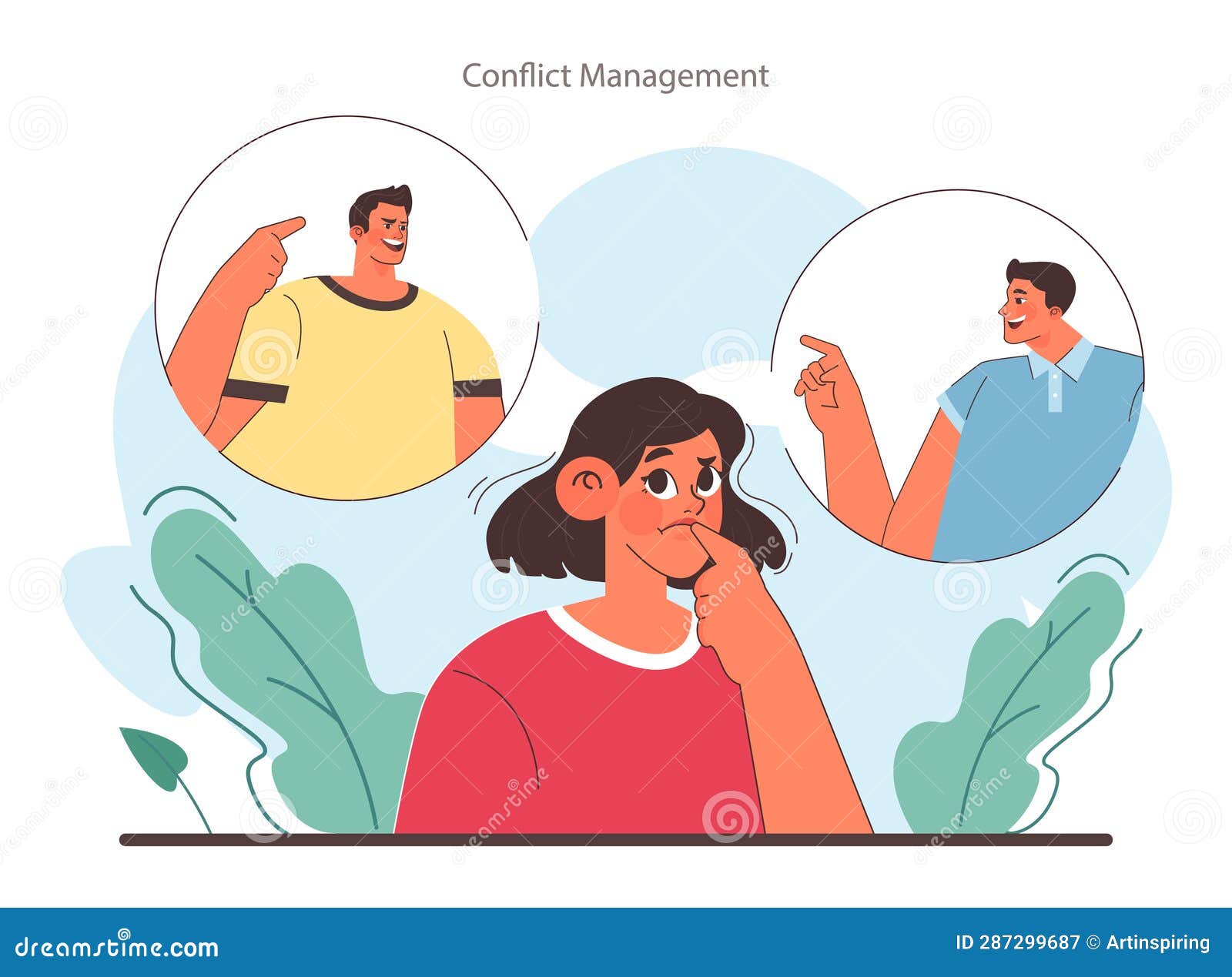 Soft Skill Development. Character With Conflict Resolution Skill ...