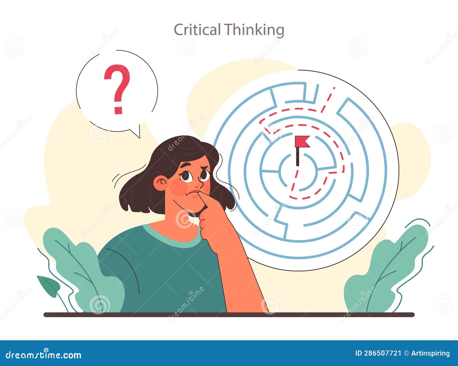 Soft Skill. Employee with with Critical Thinking Skill Stock ...