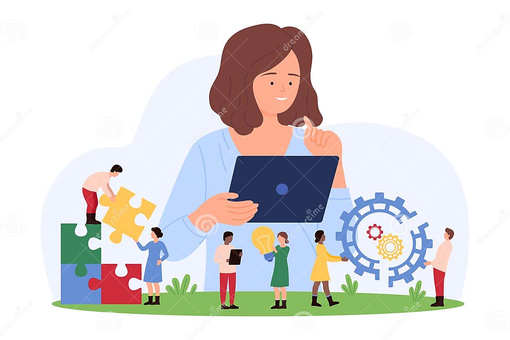 Soft Skills Development Concept, Emphasizing Teamwork and Communication ...