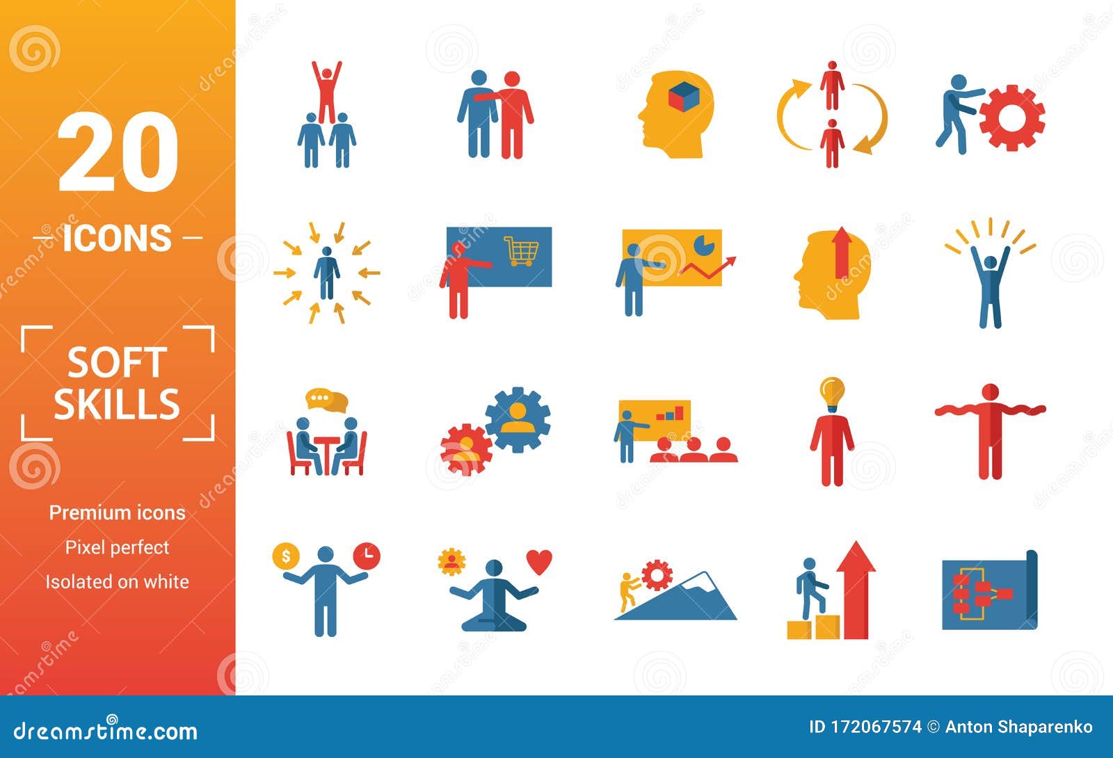 Soft Skills Icon Set. Include Creative Elements Team Spirit ... Soft Skills Icon Set. Include Creative Elements Team Spirit ...