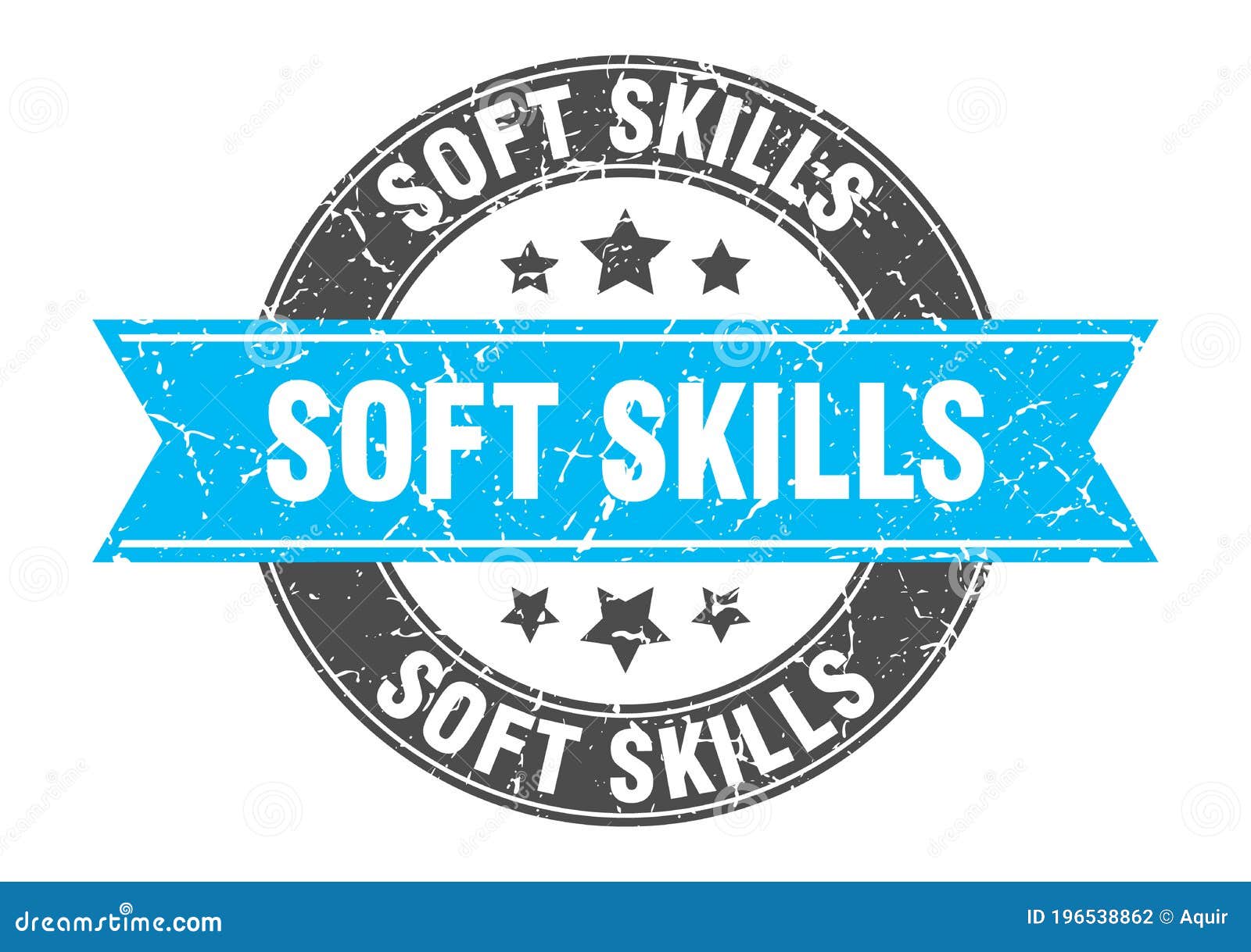 Soft Skills Round Stamp with Ribbon. Label Sign Stock Vector ...