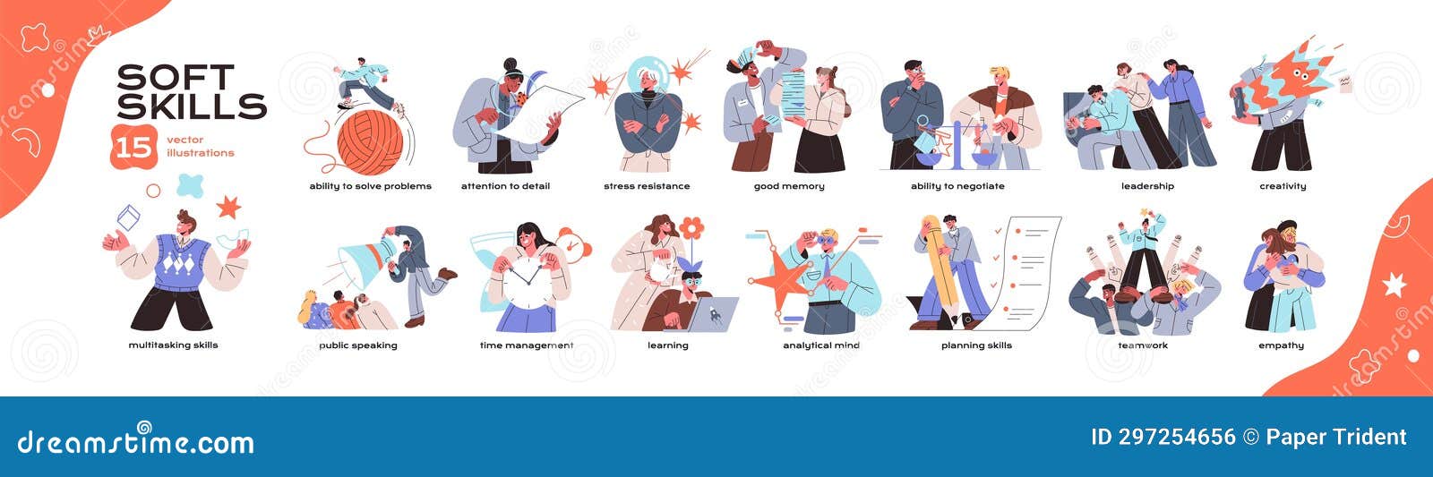 Soft Skills Set. Employees with Corporate Abilities: Communication ...