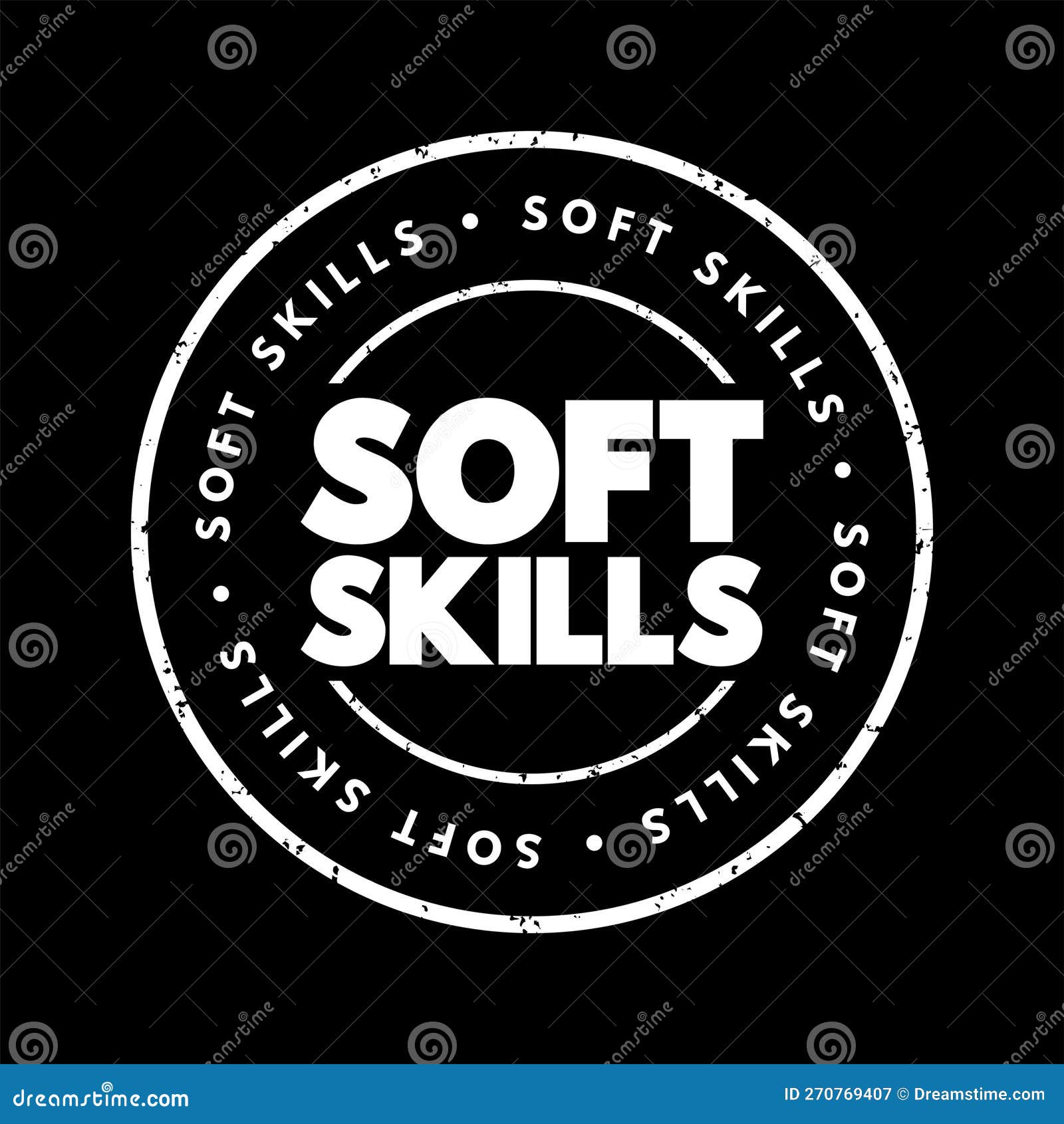 Soft Skills Text Stamp, Concept Background Stock Illustration ...