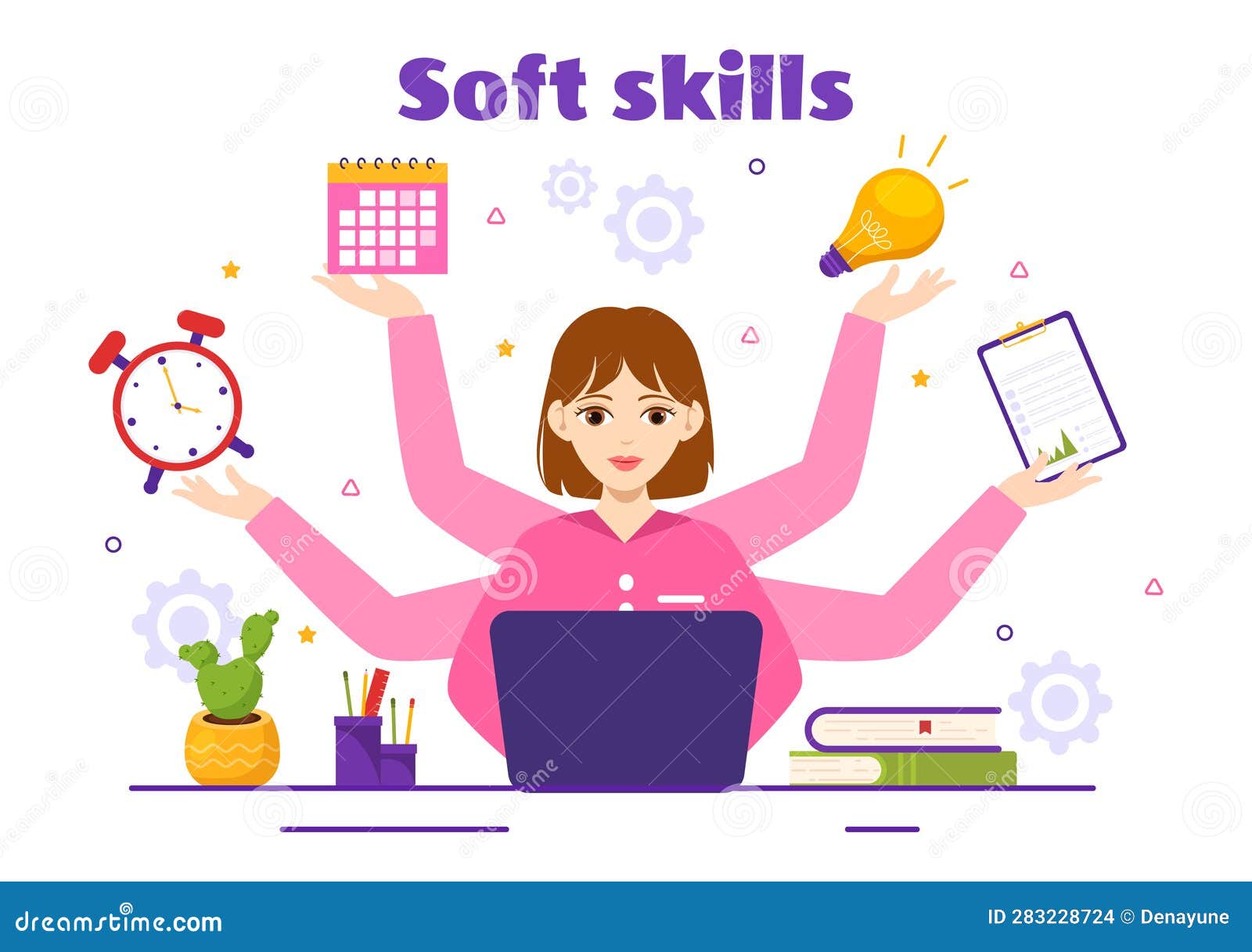 Soft Skills Vector Illustration of Office Workers Empathy ...