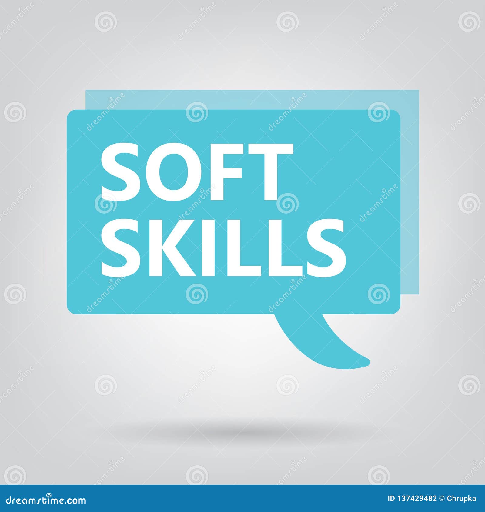 Soft Skills Written on a Speech Bubble Stock Vector - Illustration of ...