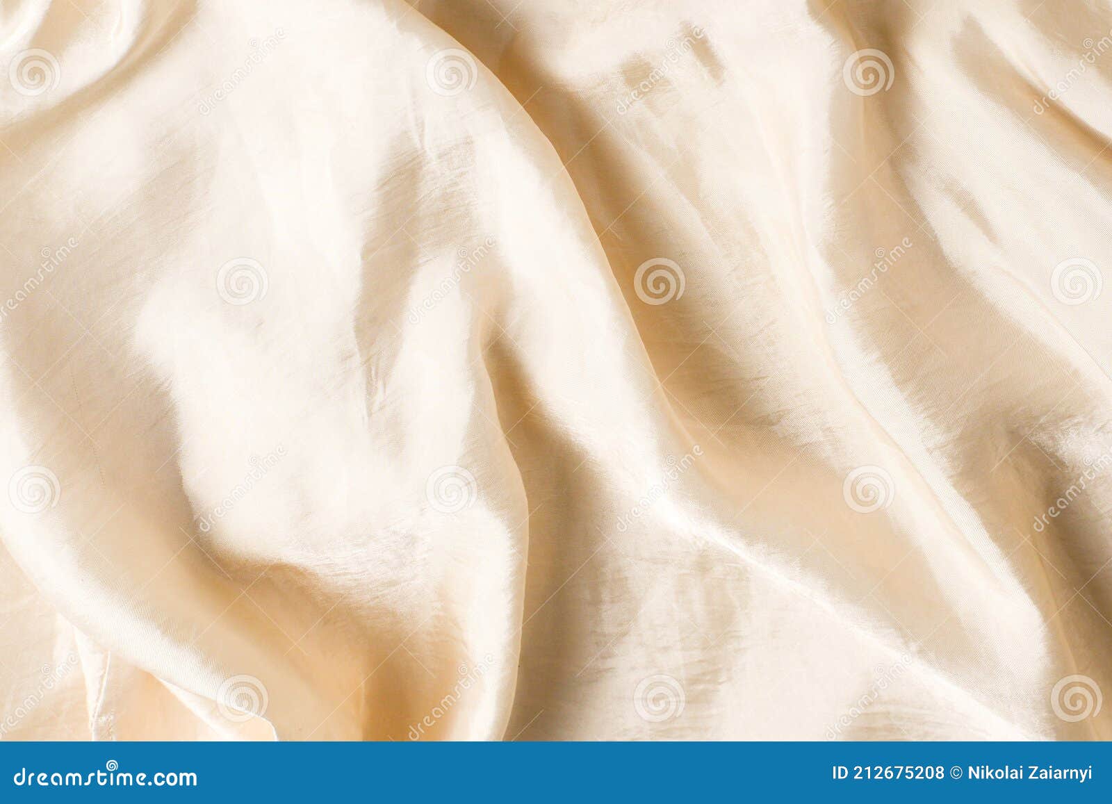Soft Smooth Beige Silk Fabric Background. Fabric Texture Stock Photo ...