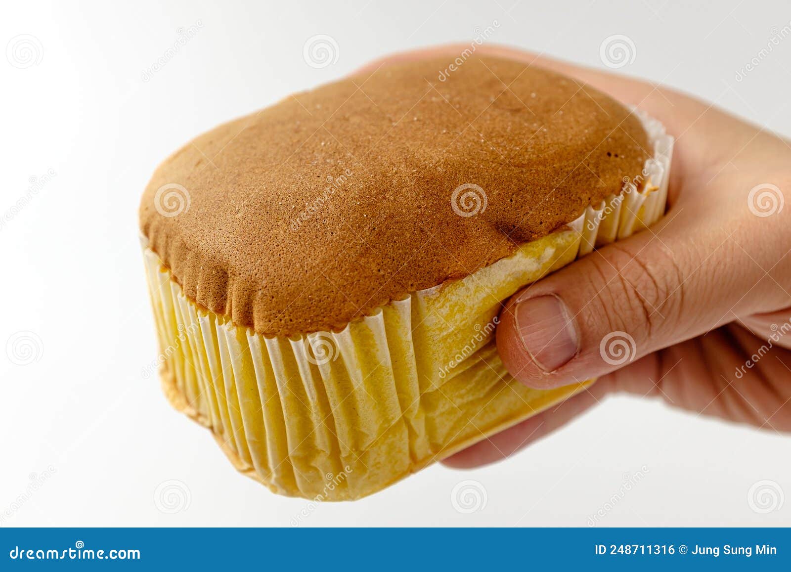 Castella on a White Background Stock Photo - Image of foodstuff ...