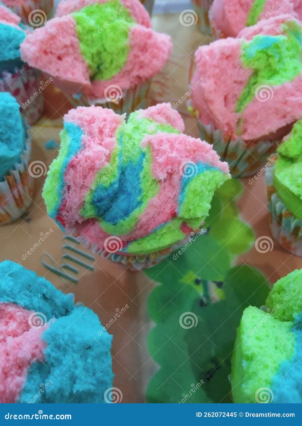 Soft and Sweet Rainbow Steamed Sponge Stock Image - Image of rainbow ...